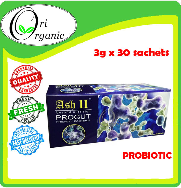 【VEGAN PREBIOTIC & PROBIOTIC】 ASH II PROGUT PROBIOTIC 3g x 30sachets ...