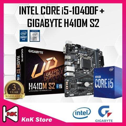 GIGABYTE H410M S2 V2 H410 LGA1200 MOTHERBOARD + Intel 10TH GEN PENTIIUM ...