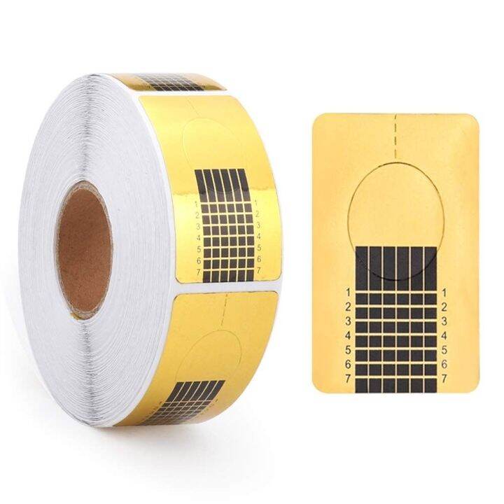 500 pcs per Roll Nail Form for Polygel and Builder Gel | Rectangle ...