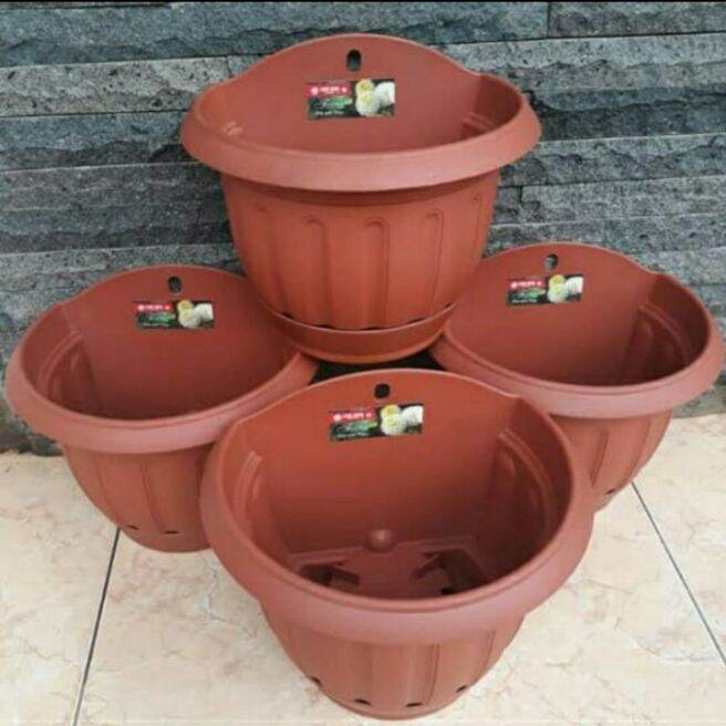 Pot Tempel Dinding - Pot Plastik Bunga Tempel di Dinding | Lazada Indonesia