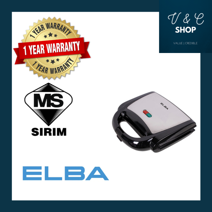 Elba Sandwich Maker ESM-G7528(SS) 750W Easy Clip Handle 2-Slice Sandwich Maker | Lazada