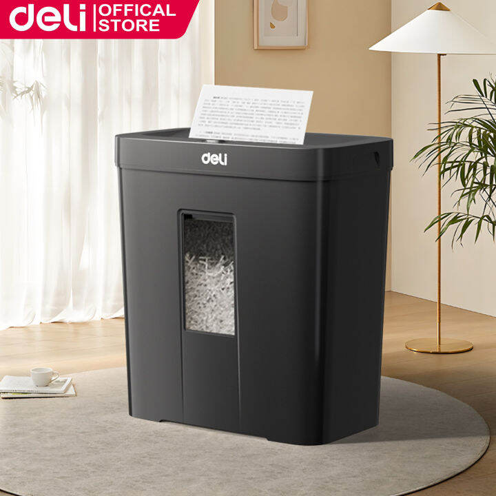 Deli 12L Auto-Feed Paper Shredder Machine Portable Heavy Duty Office 4 ...