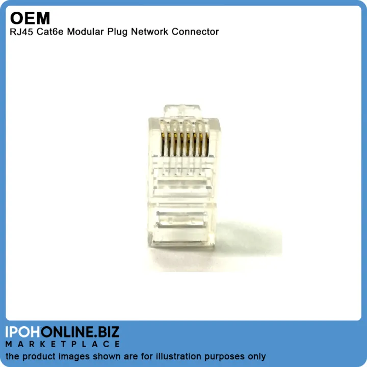 OEM AMP Tyco RJ45 Cat6e Modular Plug Network Connector (100pcs) | Lazada
