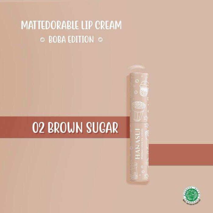 Hanasui Mattedorable Lip Cream Boba Edition- 02 Brown Sugar | Lazada ...