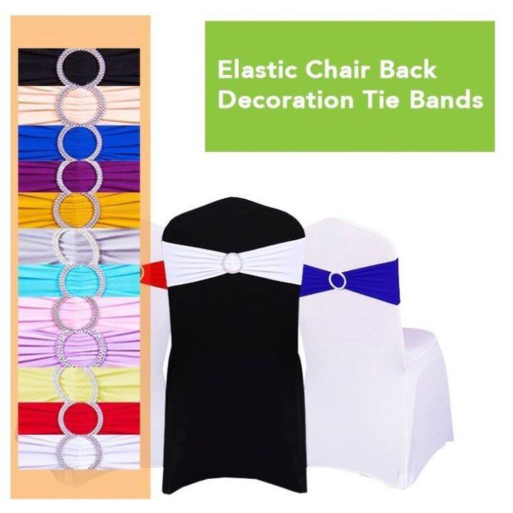 Elastic Chair Back Decor Band (No need Tie) Banquet Event Wedding Hotel ...