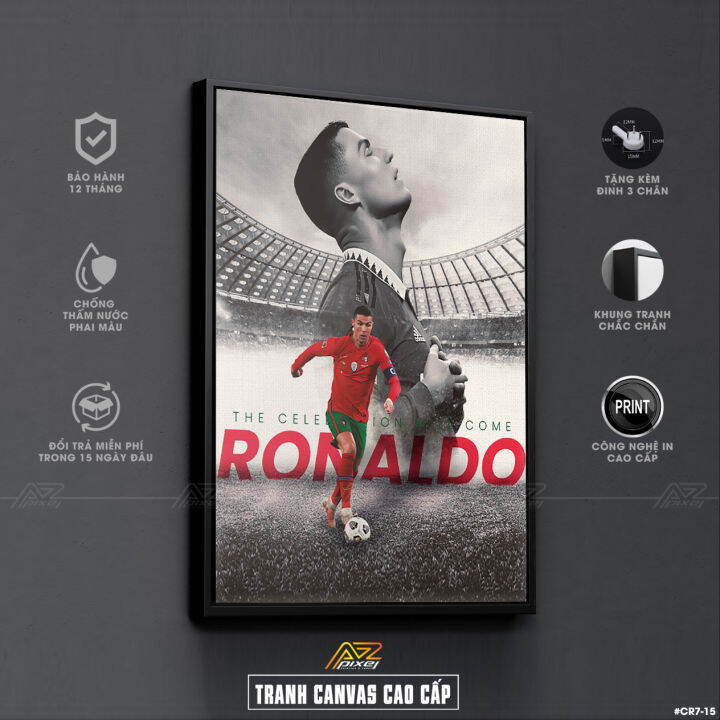 Tranh Ronaldo đẹp chất liệu canvas treo tường decor phòng | CR7-15 ...