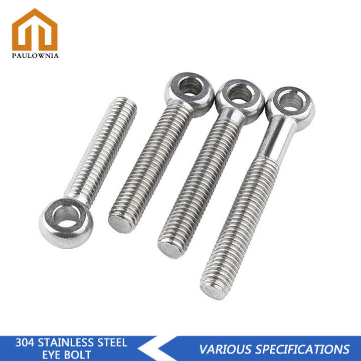 Ready Stock M5 M6 M8 M10 304 Stainless Steel Eye Bolts Ring Link Bolt Fisheye Eye Slip Hole ...