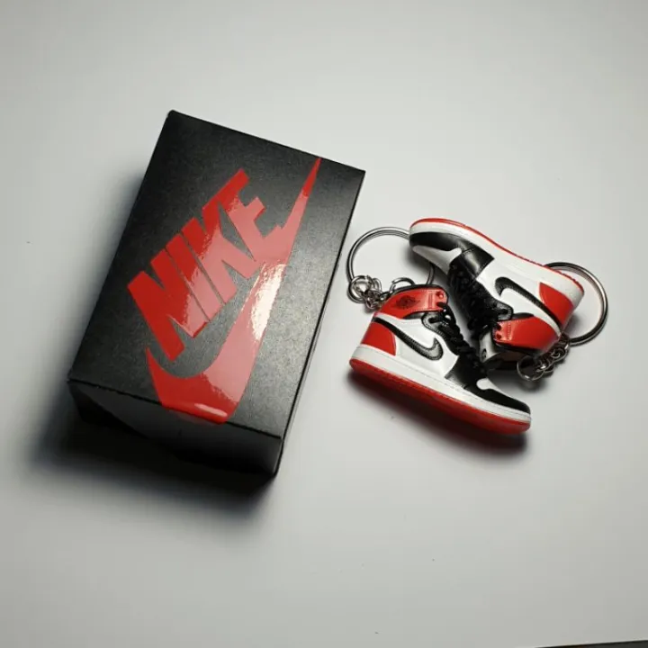 2 PCS. (1 pair) Mini Jordan 1 High Keychain with Box | Lazada PH