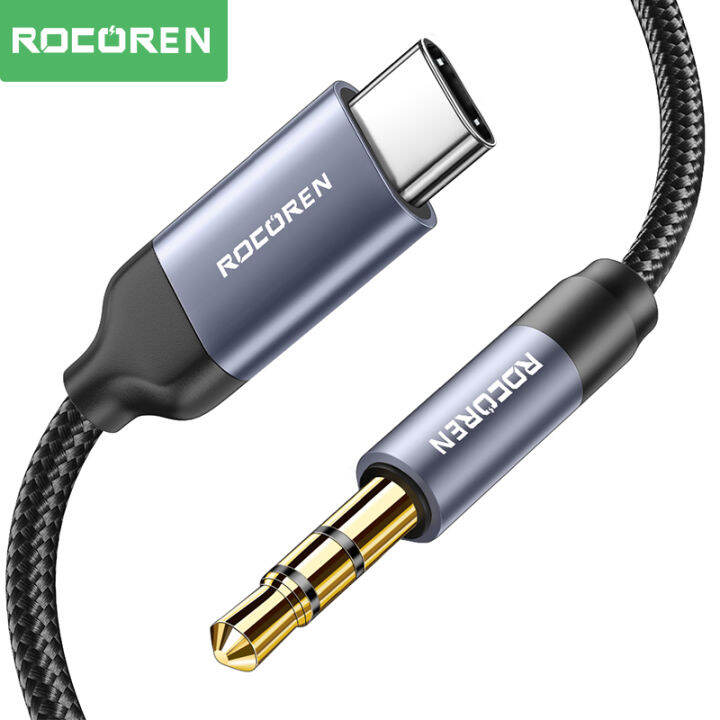 Rocoren Type-C to Aux Cable 3.5mm Audio Adapter Wired Audio Cable For Type-C Smartphones ...