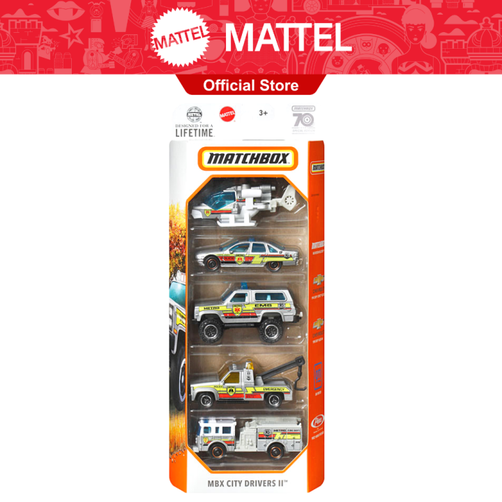 Matchbox Hero City 5 Car Pack Die-cast Vehicle City Drivers II Toy Car ...
