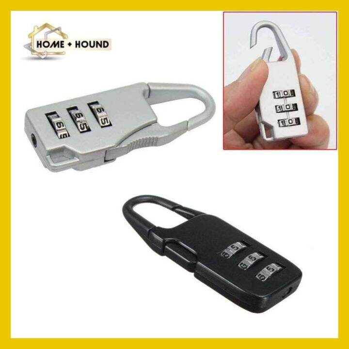 Home+Hound 3 Mini Dial Digits Code Number Password Combination Padlock ...
