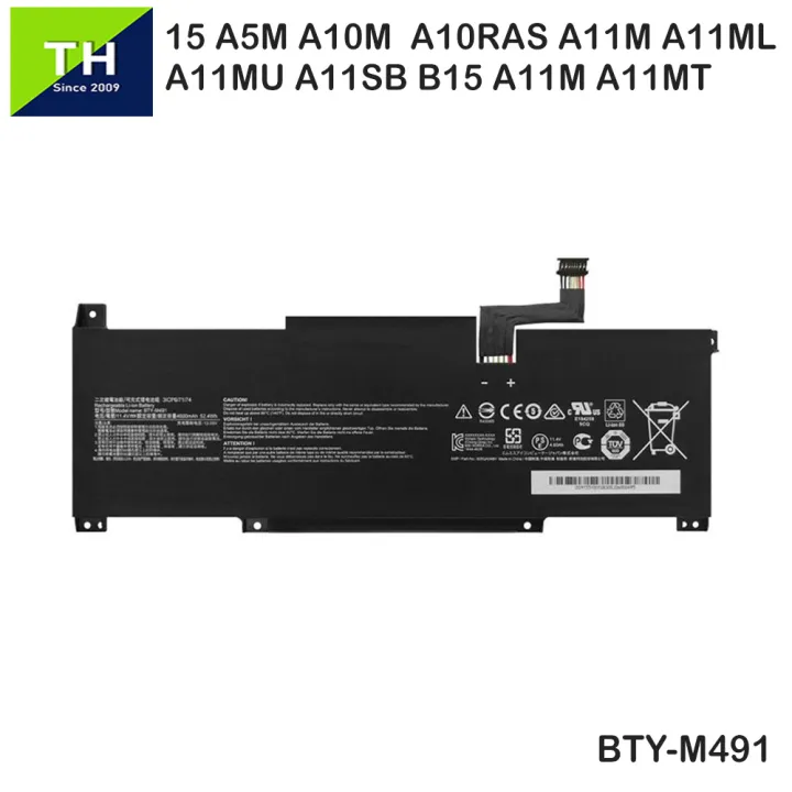 MSI Modern 15 A5M A10M A10RAS A11M A11ML A11MU A11SB BTY-M491 Series 3 ...