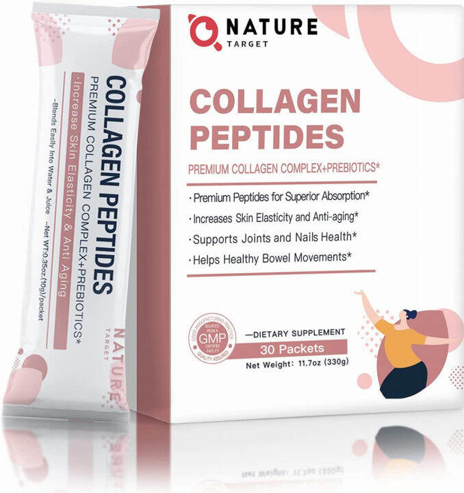 NATURE TARGET Multi Collagen Peptides Powder - Type I, II, III, V, X ...