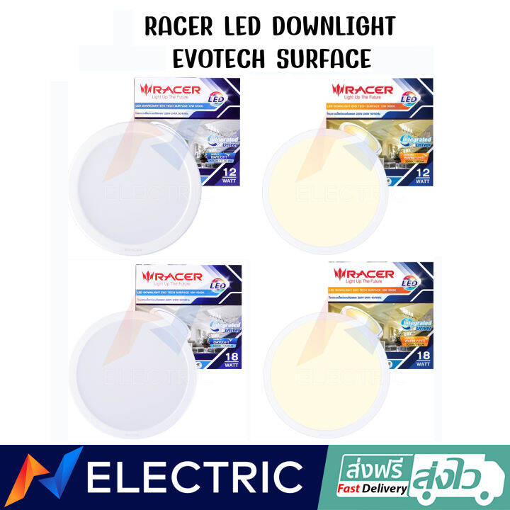 ดาวน์ไลท์ แอลอีดี RACER LED DOWNLIGHT EVOTECH SURFACE | Lazada.co.th