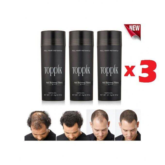 【READY STOCK】 ♝Toppik Hair Building fibers Black (SET OF 3) | Lazada PH