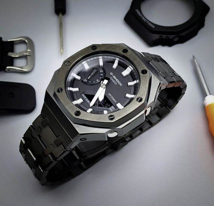 G-Shock Black Metal AP Style white dial ของแท้ ประกัน 1ปี | Lazada.co.th