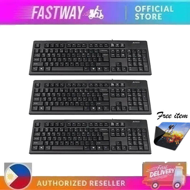 Bundle A4TECH KRS-83 COMFORT ROUND SPILL PROOF KEYBOARD USB (BLACK) FOR ...