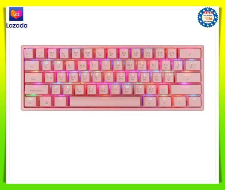 คีย์บอร์ดเกมมิ่ง Tsunami Gaming Keyboard MK-61 Max Red Switch ...