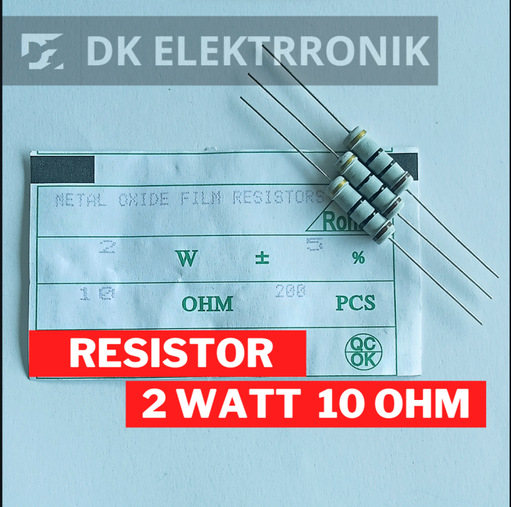 (5 PCS) Resistor 2watt 10 ohm 5% resistor 2w 10 ohm resistor 2 watt 10 ...