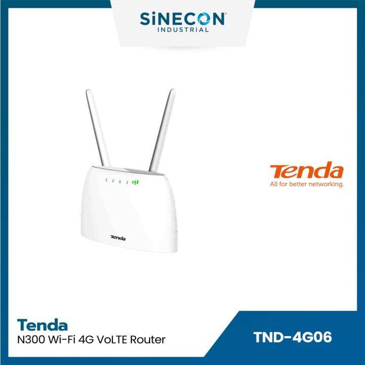 Tenda เทนด้า รุ่น 4G06 เร้าเตอร์ N300 Wi-Fi 4G VoLTE Router | Lazada.co.th
