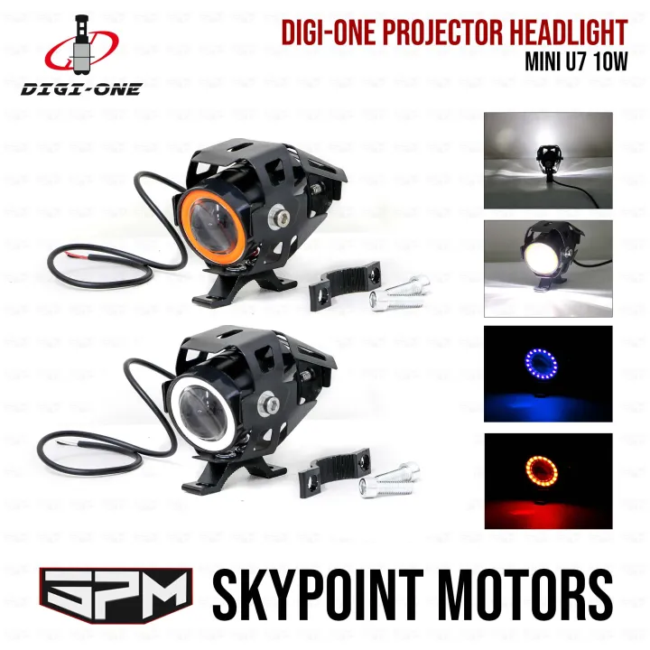 MINI U7 PROJECTOR HEADLIGHT (Angel Eye) (9830-807) | Lazada PH