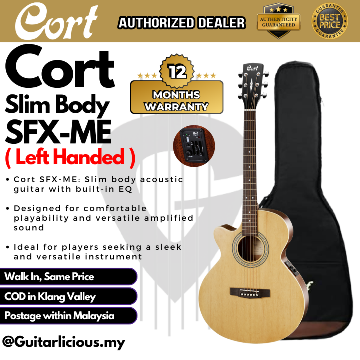 CORT SFX-ME Left Handed Slim Body Semi Acoustic Guitar with EQ / Preamp / Pick up ( SFXME / SFX ...