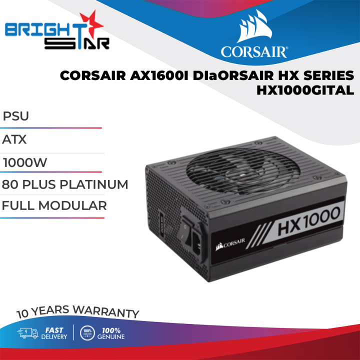 CORSAIR HX SERIES HX1000 ATX 1000W 80 PLUS PLATINUM FULL MODULAR Power ...