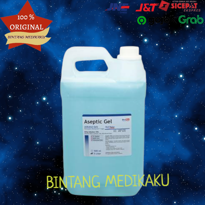 aseptic gel 5 liter refill onemed original / aseptic plus/cair 5L ...