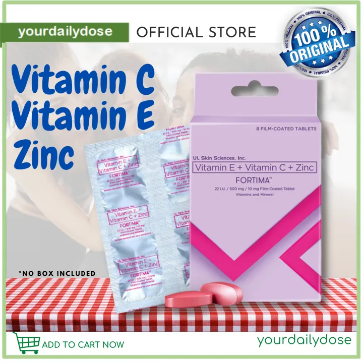 Vitamin C + Vitamin E + ZInc FORTIMA sold per 4 Capsules | Lazada PH