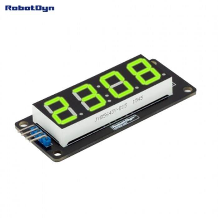 4 Digit GREEN 7 Segment LED Tube Display 4bits TM1637 Decimal Hijau ...