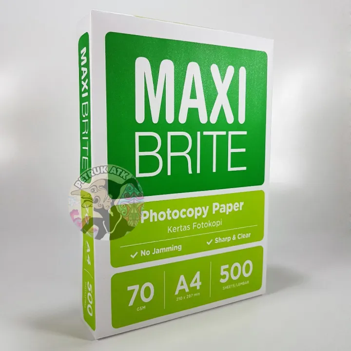 [RIM] KERTAS HVS MAXI BRITE A4 70 GSM KERTAS FOTOKOPI | Lazada Indonesia