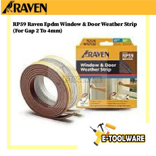 RP59 Raven Epdm Window & Door Weather Strip (For Gap 2 To 4mm) | Lazada