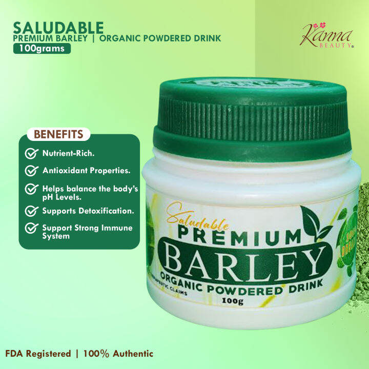 Saludable Premium Barley grass powder original 100grams | Lazada PH