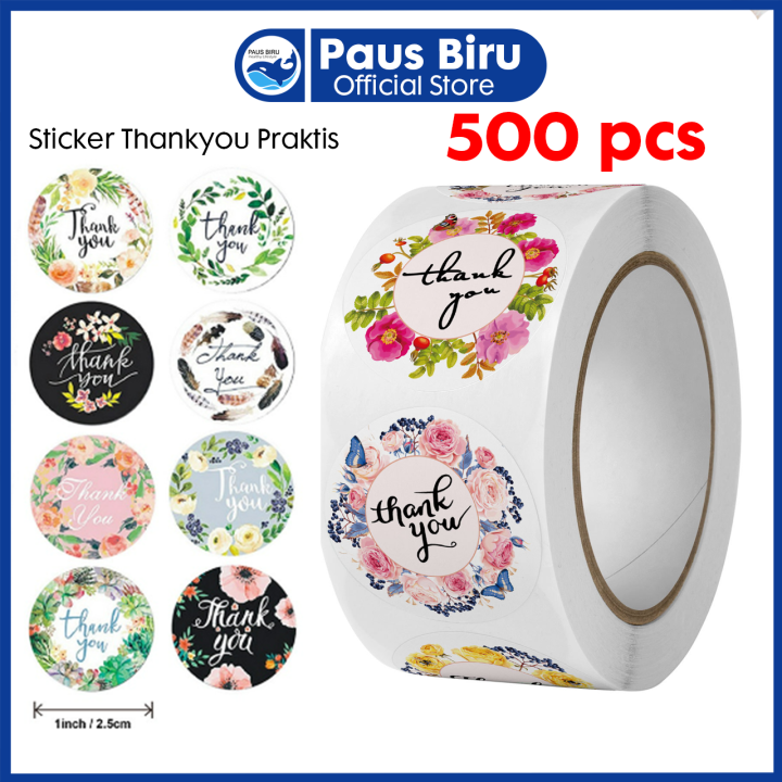 Sticker Thankyou 500 Pcs Cod Stiker Terima Kasih Self Adhesive Stiker