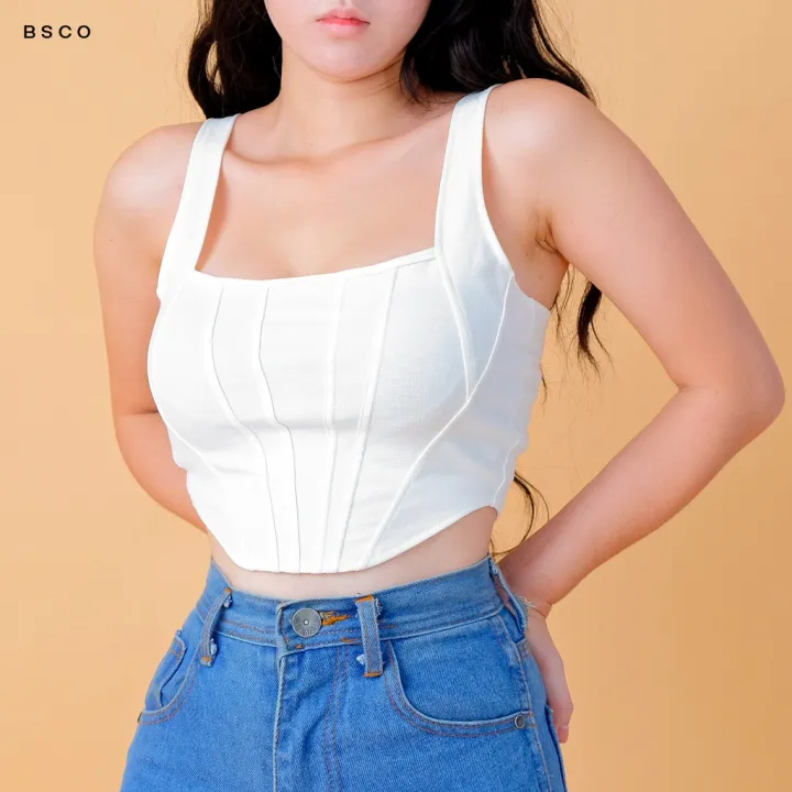 BSCO Victoria White Corset Top | Lazada PH
