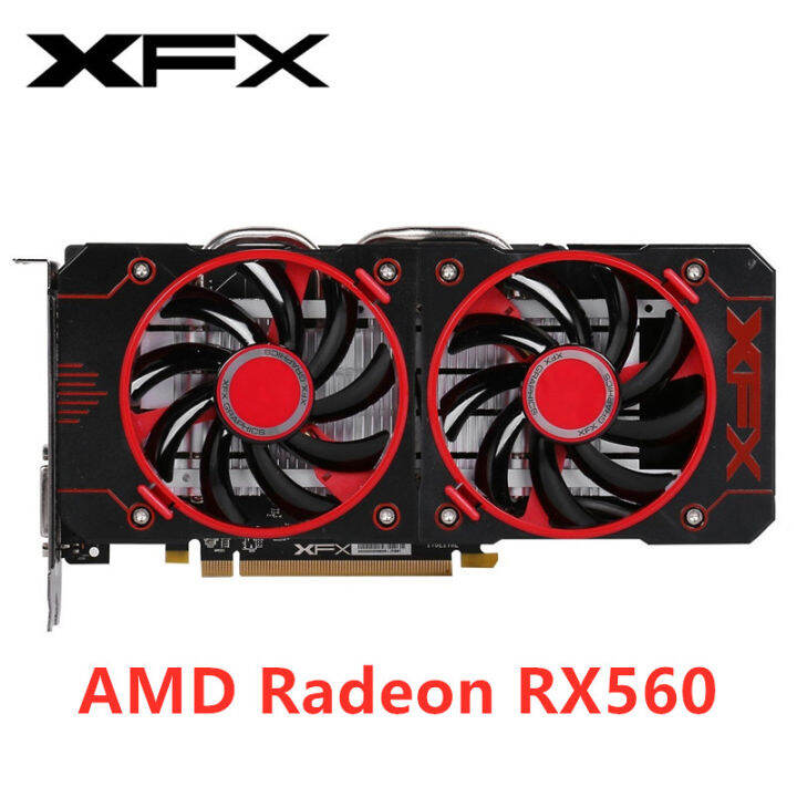XFX RX 560 4GB กราฟิกการ์ด AMD GPU Radeon RX 560D 4GB การ์ดหน้าจอ ...
