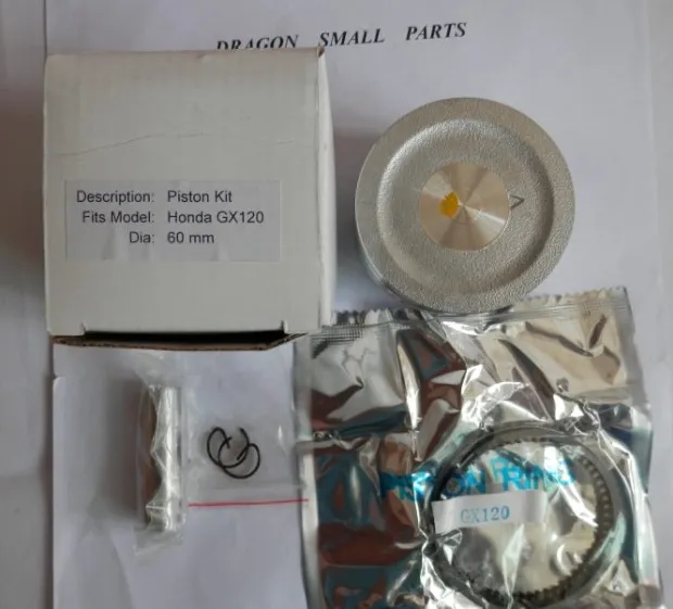 Gx120 Piston Kit 60mm Std Fits Honda Gx120k1 4 Cycle Cylinder Ring Set ...