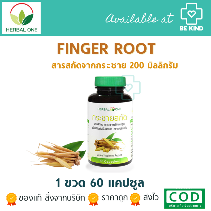 HERBAL ONE Finger Root Extract กระชายสกัด 60 แคปซูล | Lazada.co.th