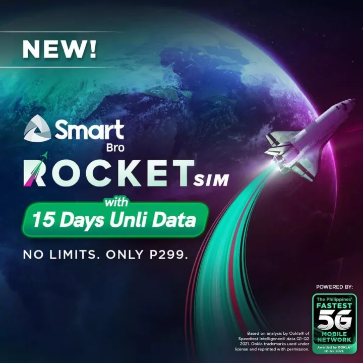 durable SmartBro Rocket SIM with 15 days Unli Data | Lazada PH