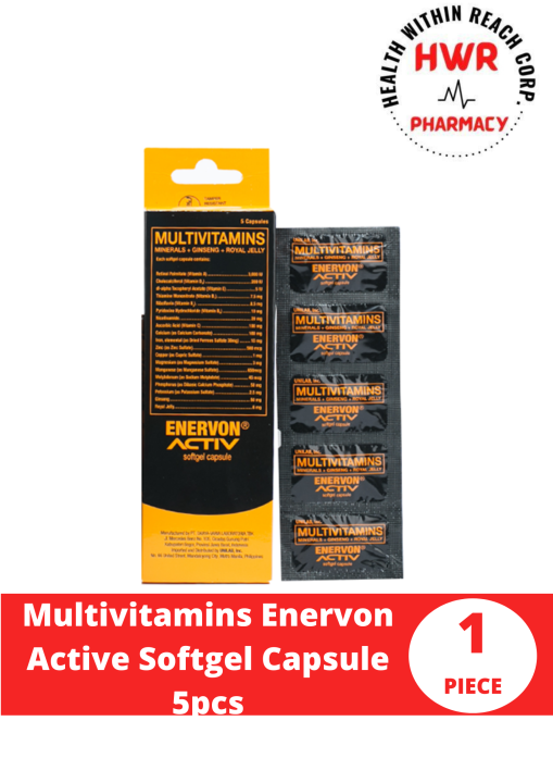 Multivitamins Enervon Active Softgel Capsule 5pcs | Lazada PH