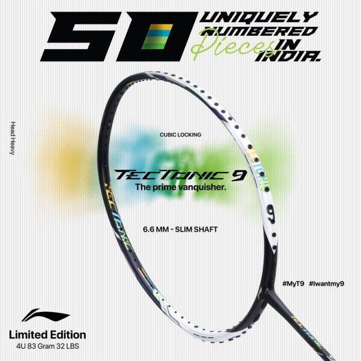 Li Ning ไม้แบดมินตัน Tectonic 9 คาร์บอน ระดับไฮเอนด์ แบบมืออาชีพ ...