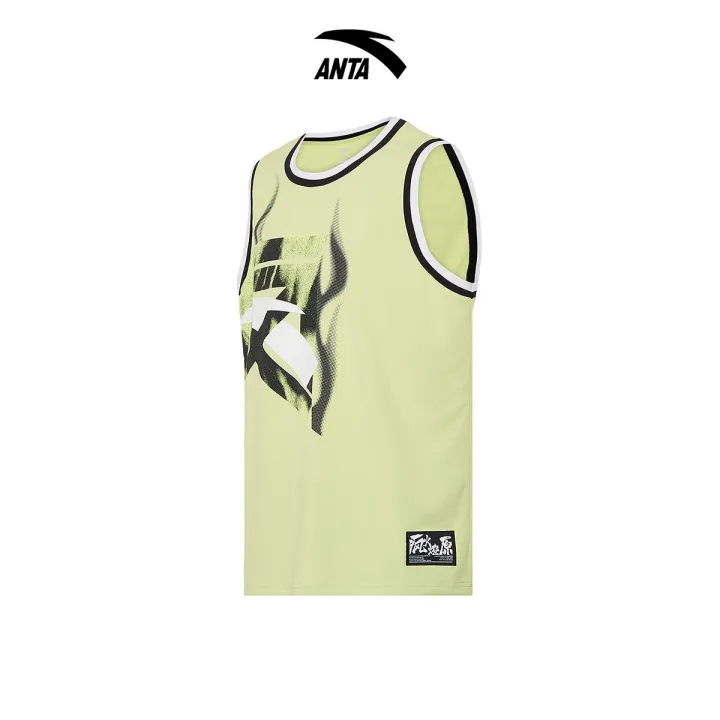 ANTA Men Basketball Jersey Shock The Game Green Knit Vest-852131203 ...