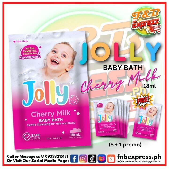 Jolly Baby Bath - Cherry Milk 18ml (5+1 Promo) | Lazada PH