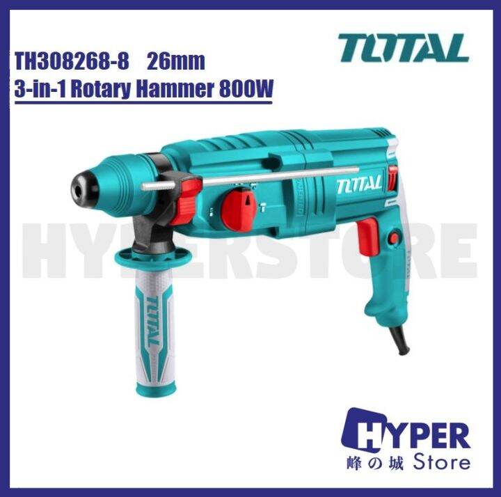 TOTAL 26mm 3-in-1 Rotary Hammer 800W TH308268-8 旋转锤 | Lazada