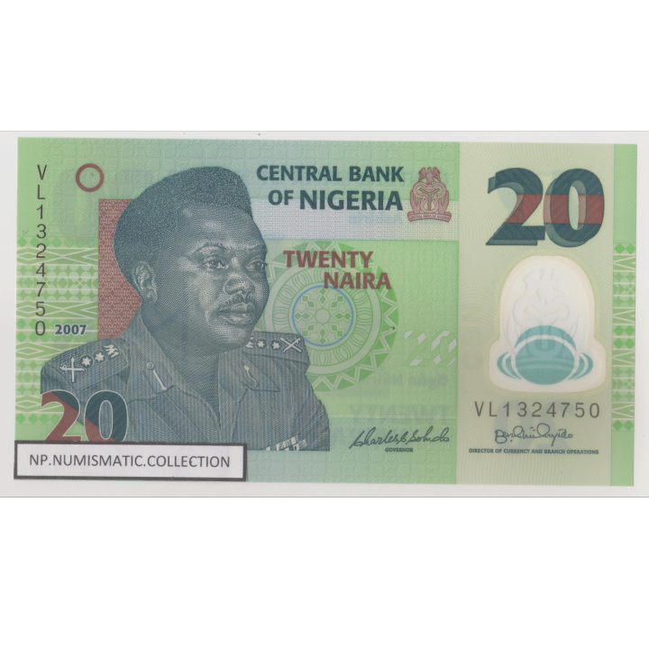 [ BANKNOTE ] NIGERIA 20 NAIRA POLYMER BANKNOTE 2007 - UNC | Lazada