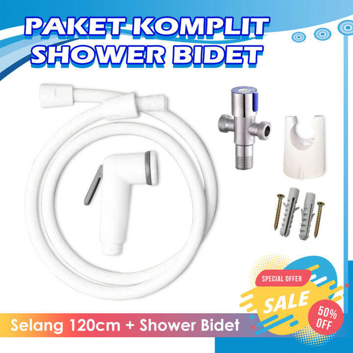 Set Jet Shower Toilet Lengkap + Kran / Shower Semprotan Cebok WC / Set ...