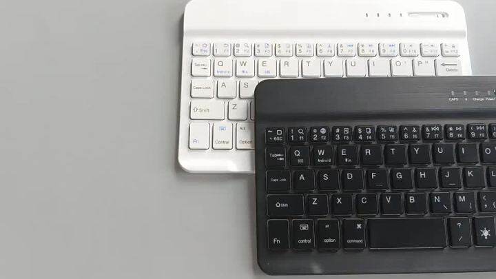 Keyboard For Ios Support Ios Android System Ultra Aluminum Wireless Bt ...