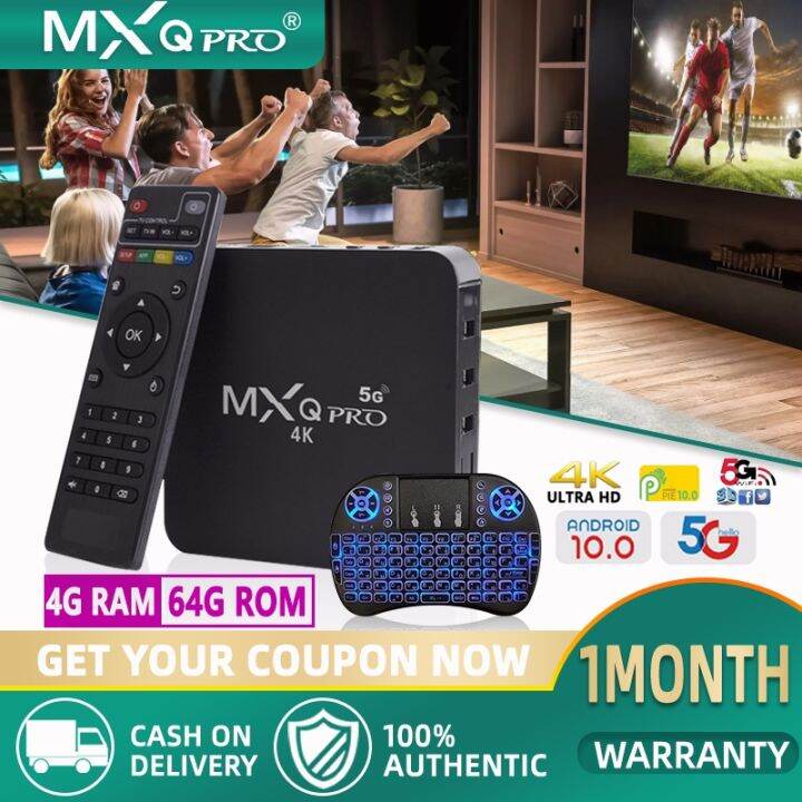mxq pro tv box 4k 5g 4gb 64gb android smart digibox tv box for tv HD ...