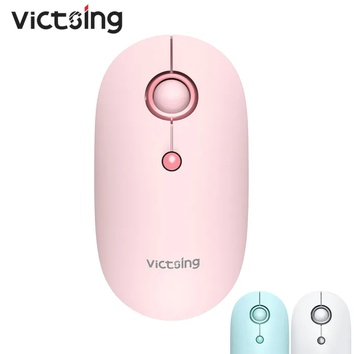 Victsing Pink Silent Mouse Portable Optical Mice With 3200 Adjustable ...