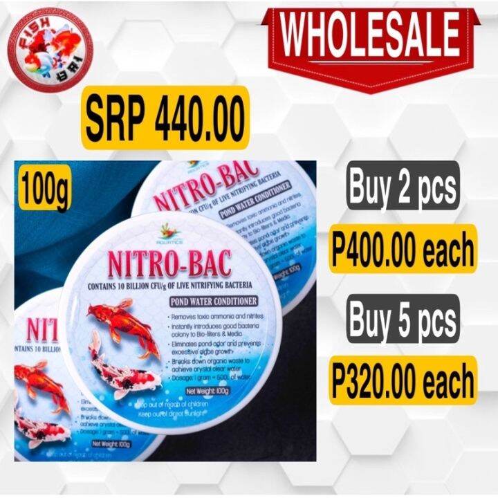 Nitro-Bac Pond Water Conditioner 100g by Noah Aquatics Nitrifying ...